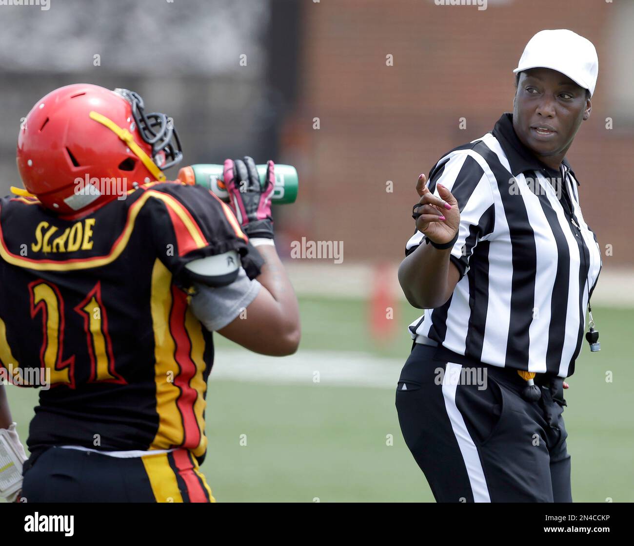 IMAGE DISTRIBUTED FOR NATIONAL FOOTBALL LEAGUE - Referee Artenzia Young ...