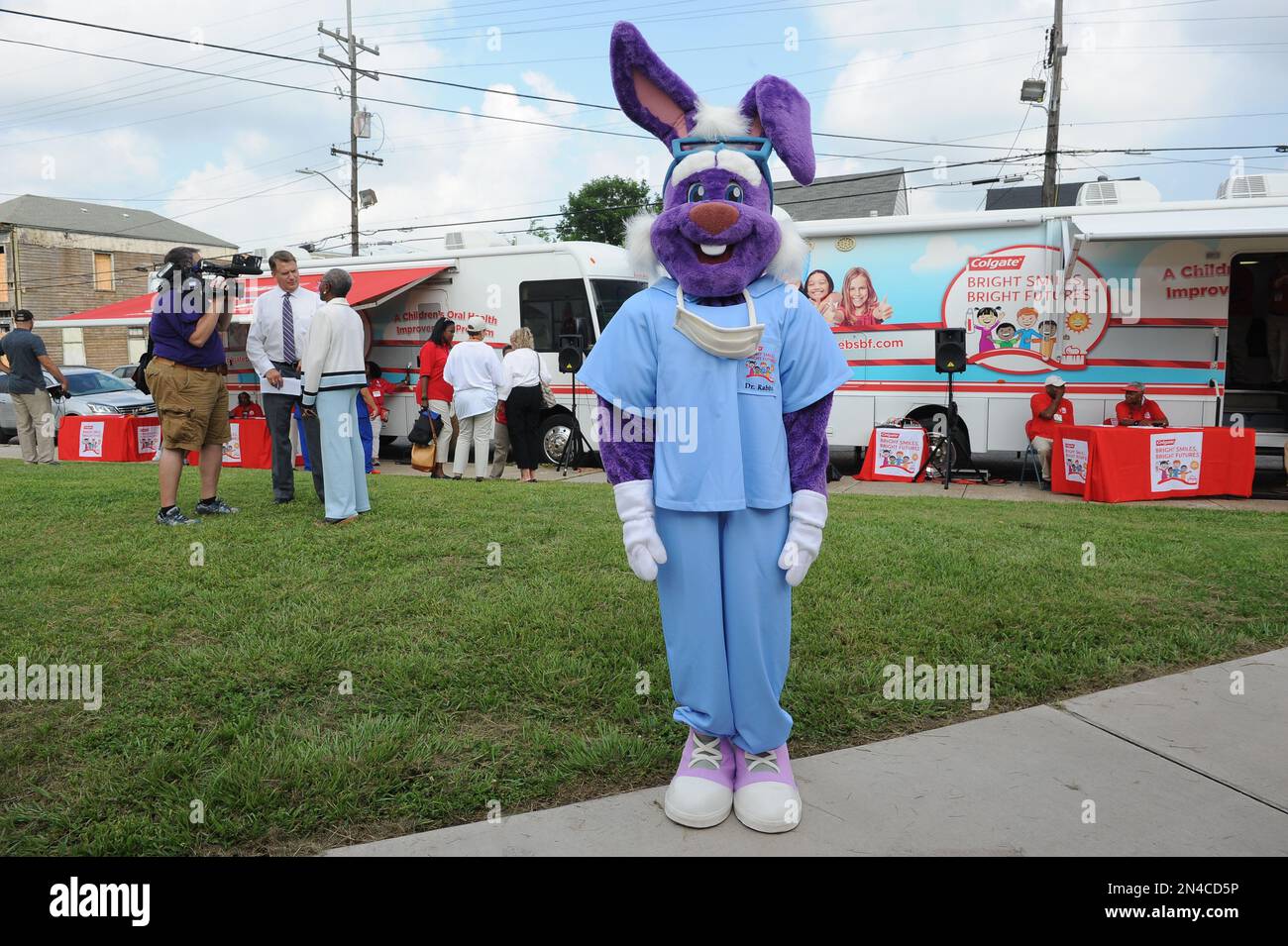 Dr. Rabbit, Colgate's mascot, helps the National Dental Association and ...