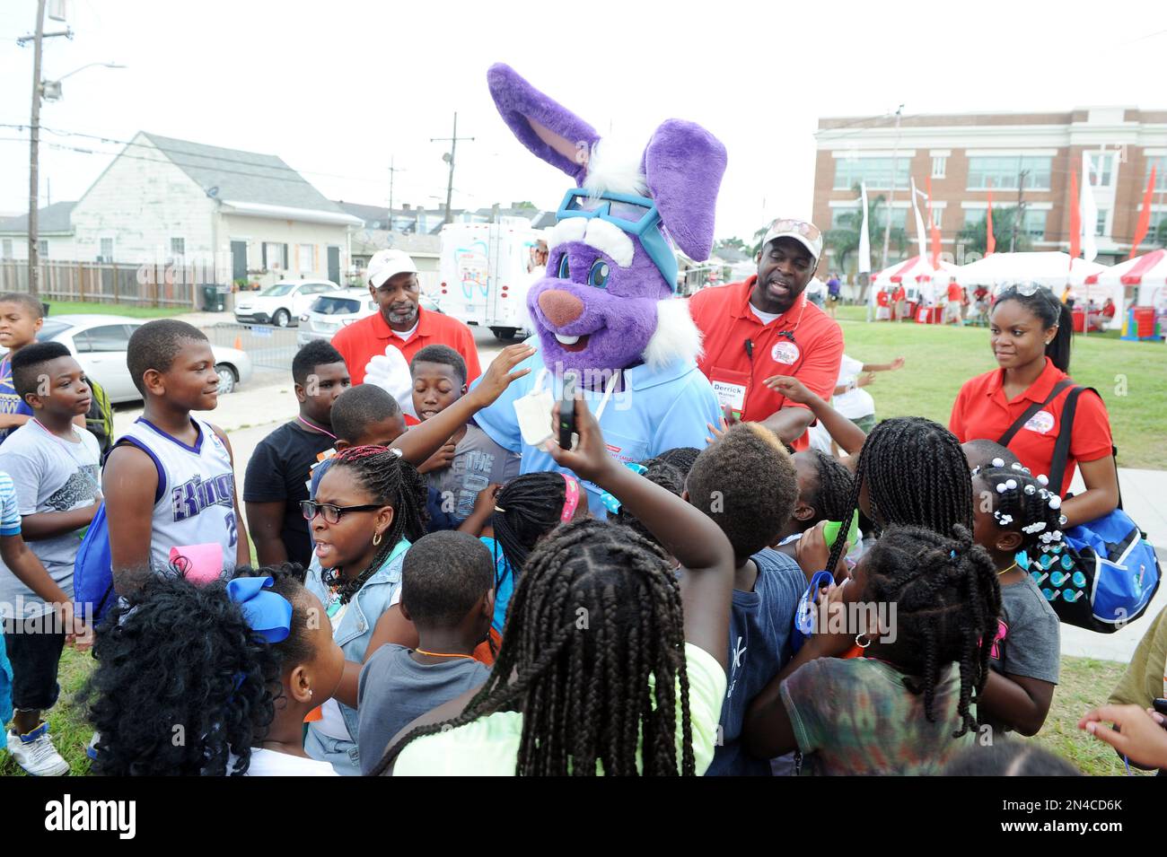 Dr. Rabbit, Colgate's mascot, helps the National Dental Association and ...
