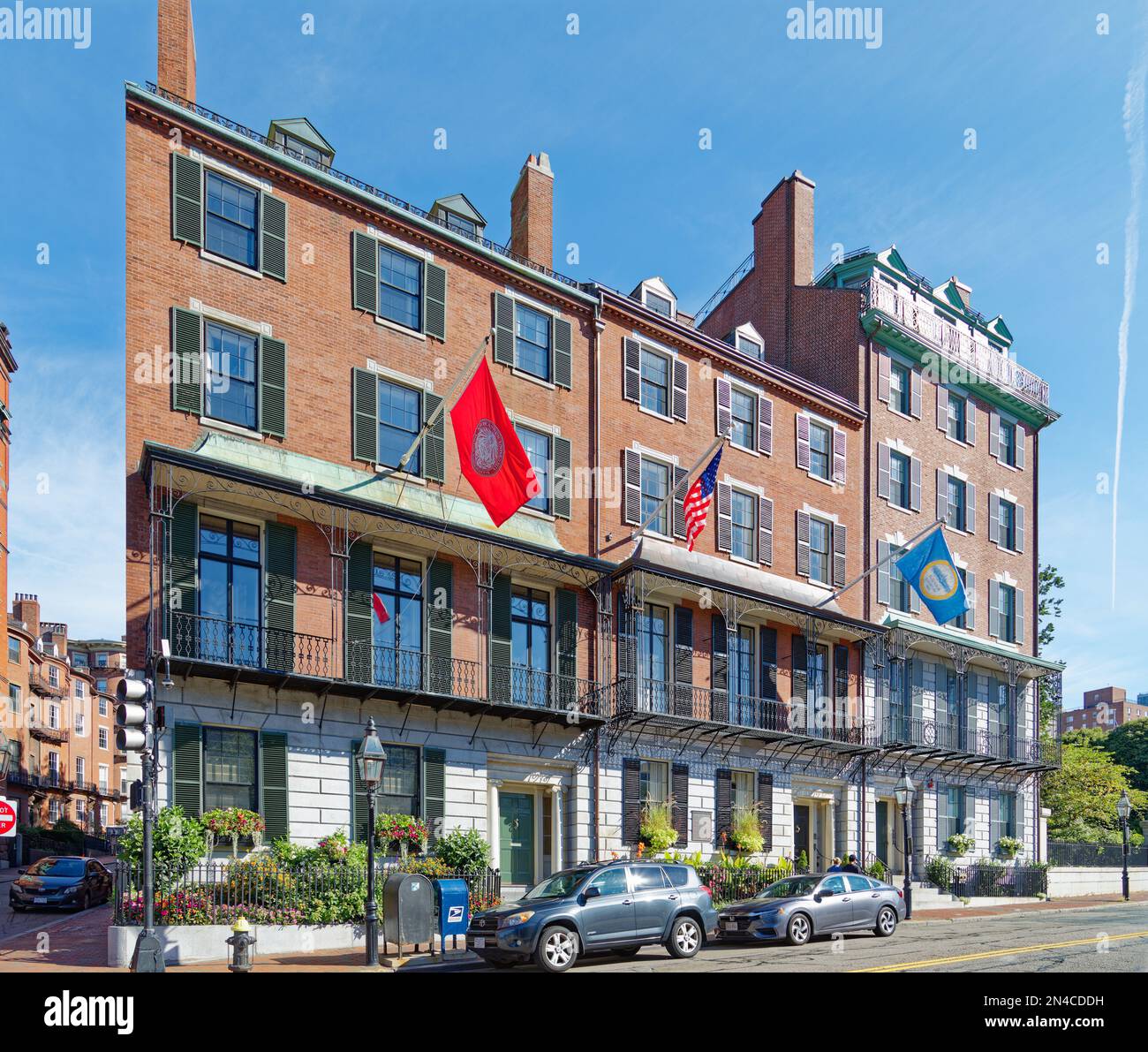 Boston Beacon Hill: (l to r) Nathaniel Pope Russel House, Tuckerman ...