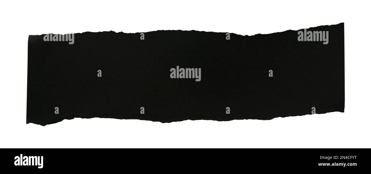 Black scrap paper isolated on a white background Stock Photo - Alamy