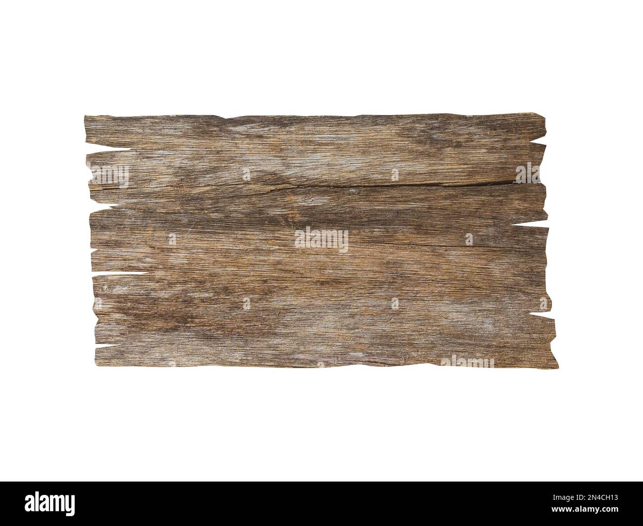 Vintage and rusty brown wooden sign on a white background. Clipping ...
