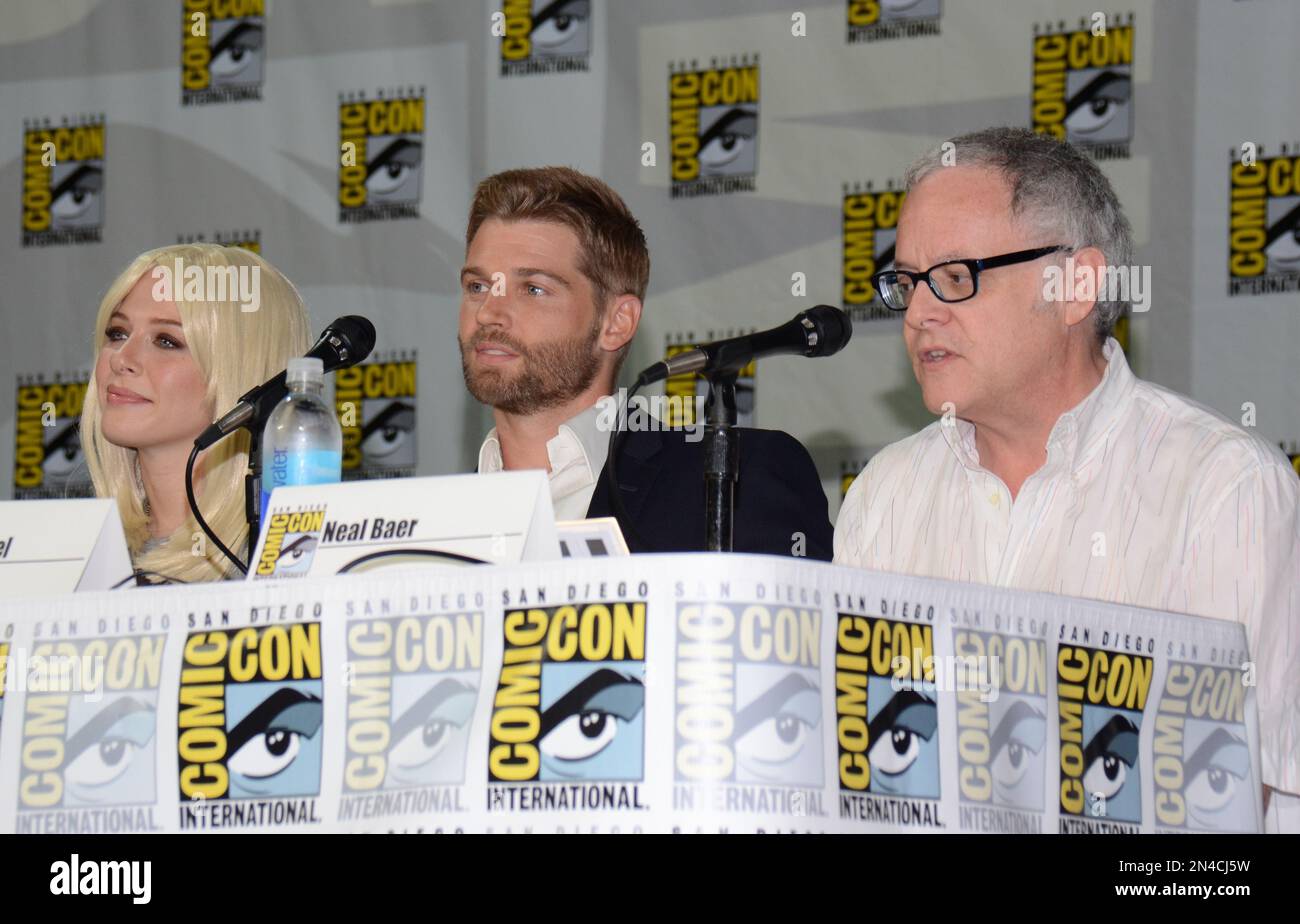 Rachelle Lefevre and from left, Mike Vogel and Neal Baer attend the ...