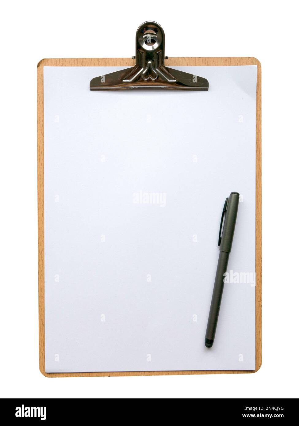 Clipboard paper sheet mockup Cut Out Stock Images & Pictures - Alamy