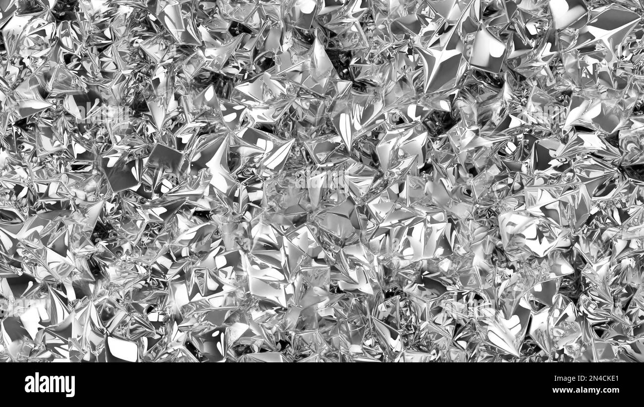 3D rendering glittering liquid ripples on the silvery surface of a ...