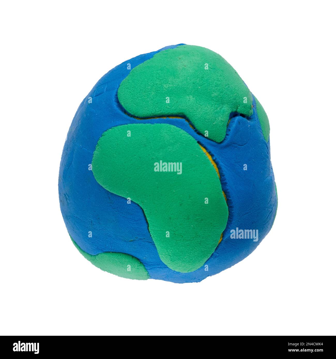 A clay modelling of the earth isolated on white background Stock Photo ...