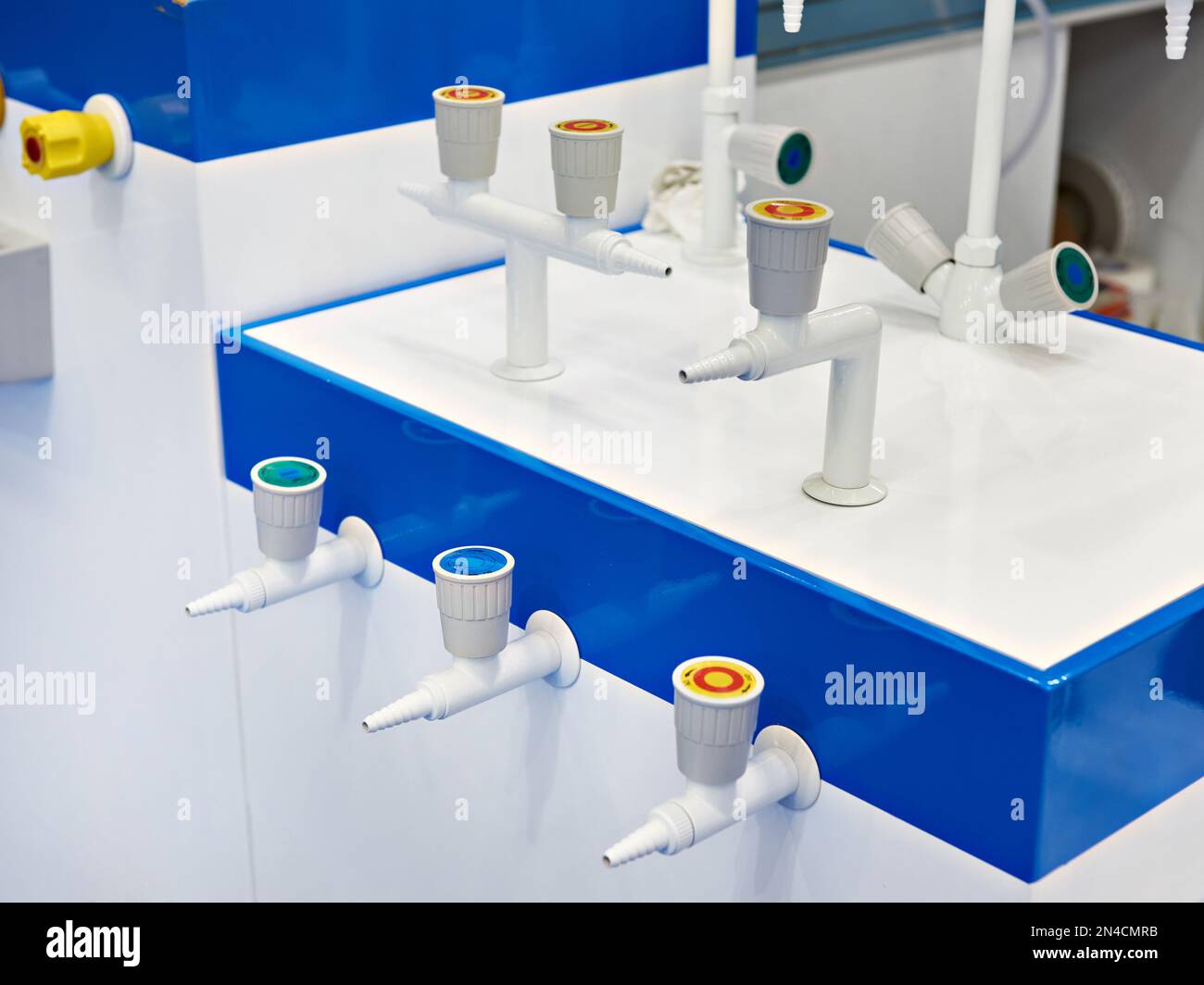 Taps in the chemical laboratory Stock Photo - Alamy