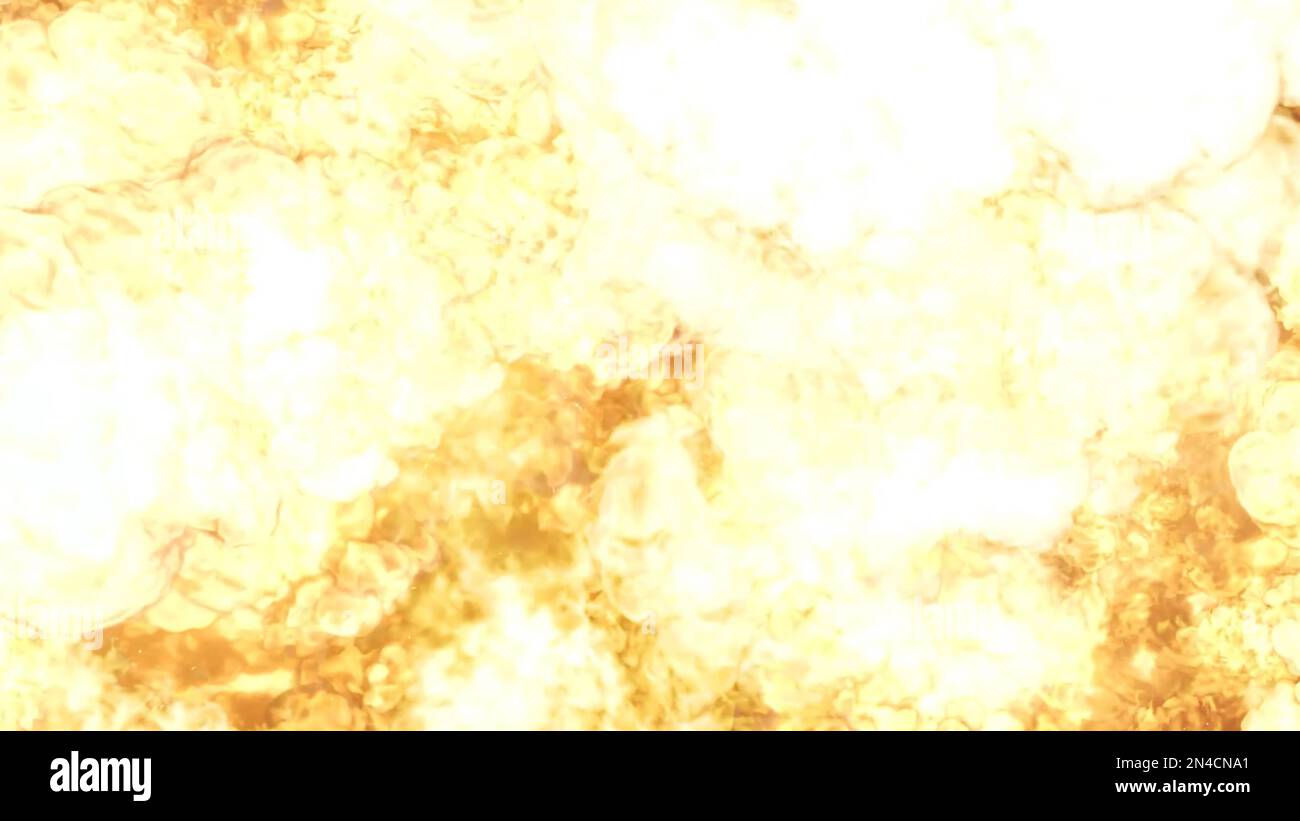 3D rendering of an impressive intense explosion on a black background ...