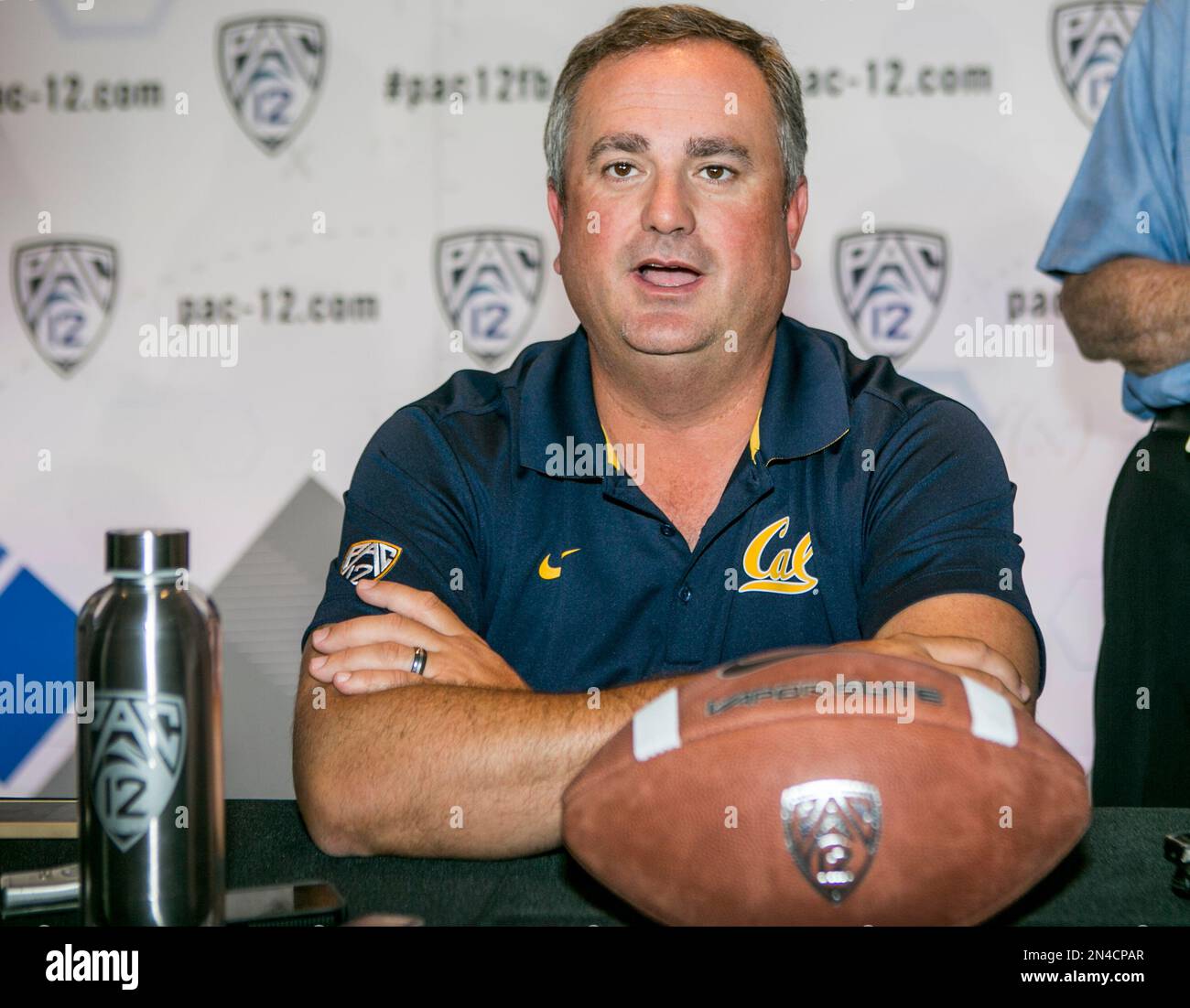 California head coach Sonny Dykes takes questions at the Pac-12 NCAA ...