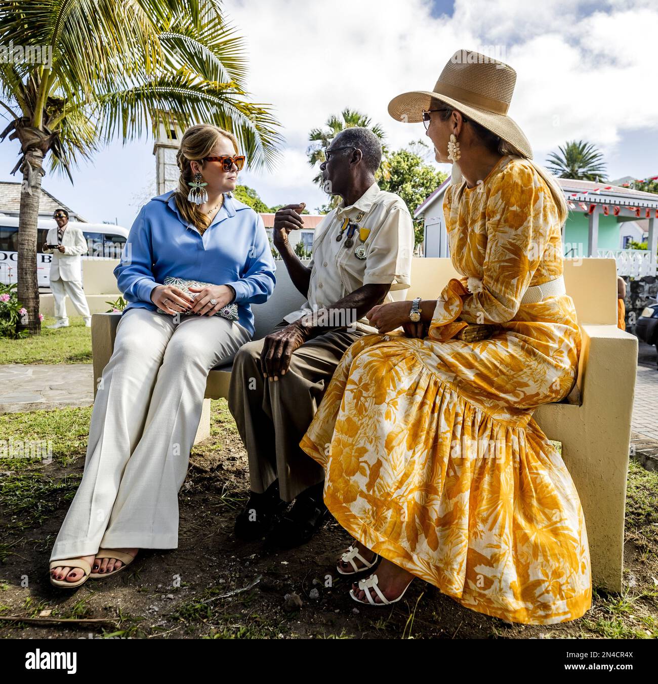 ORANJESTAD - King Willem-Alexander, Queen Maxima and Princess Amalia ...