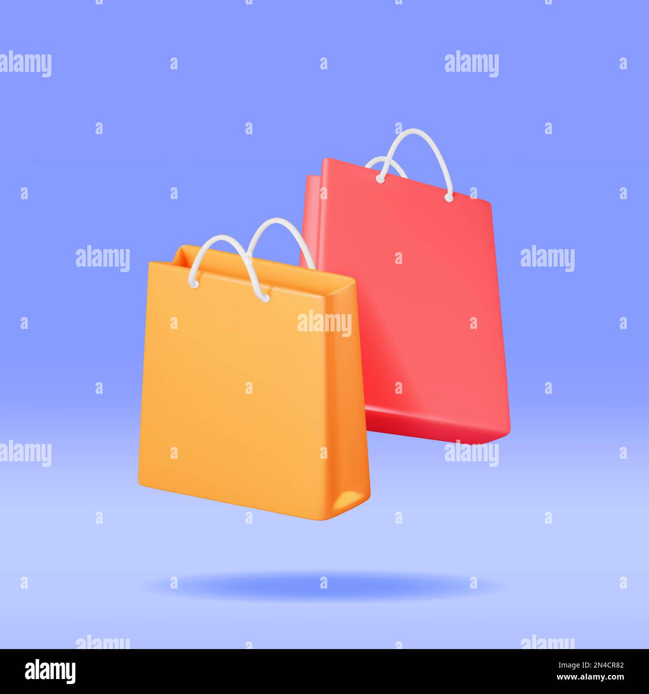 3d render shopping bags Stock Vector Images - Alamy