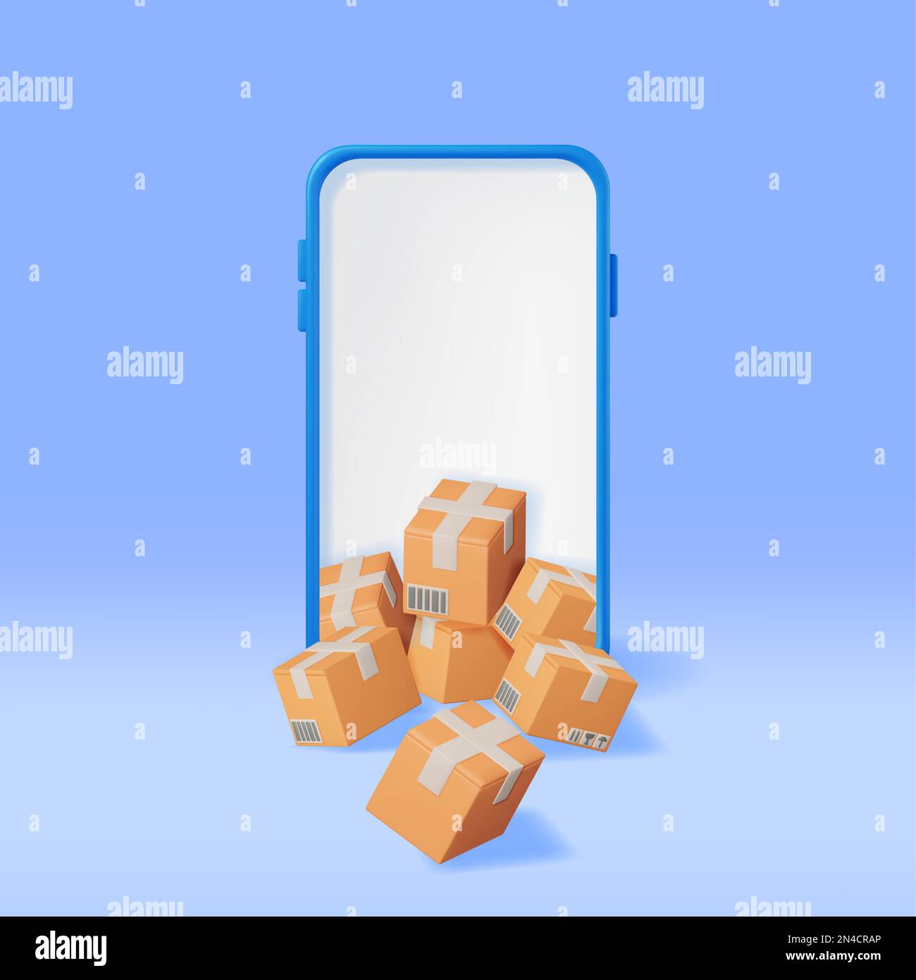 Online shopping logistics express packaging Stock Vector Images - Alamy