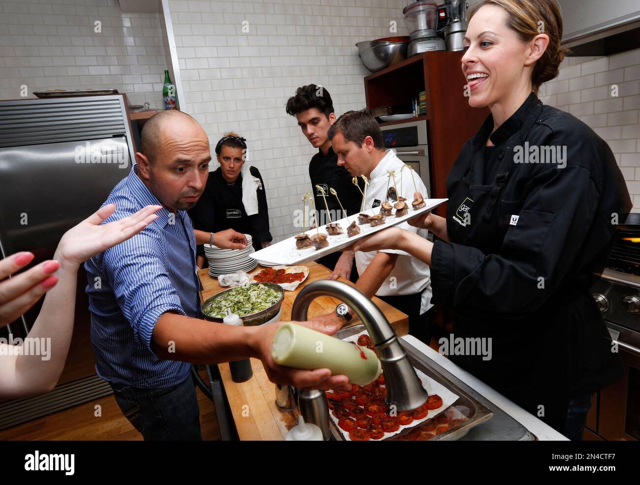 Celebrity chef and author Roberto Martin is seen at the gardein Dinner ...