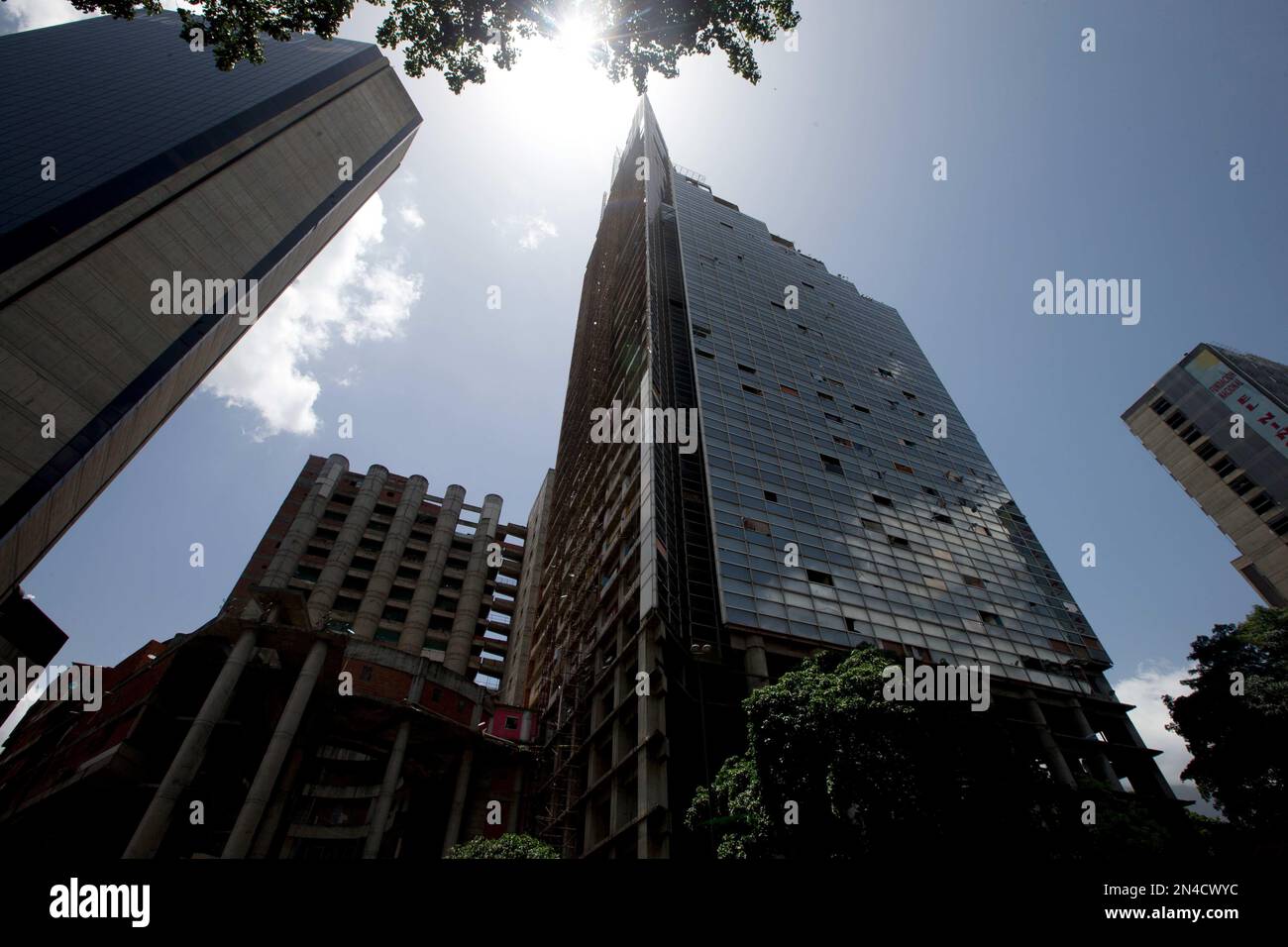 A view of the Tower of David, a building that was abandoned in the ...