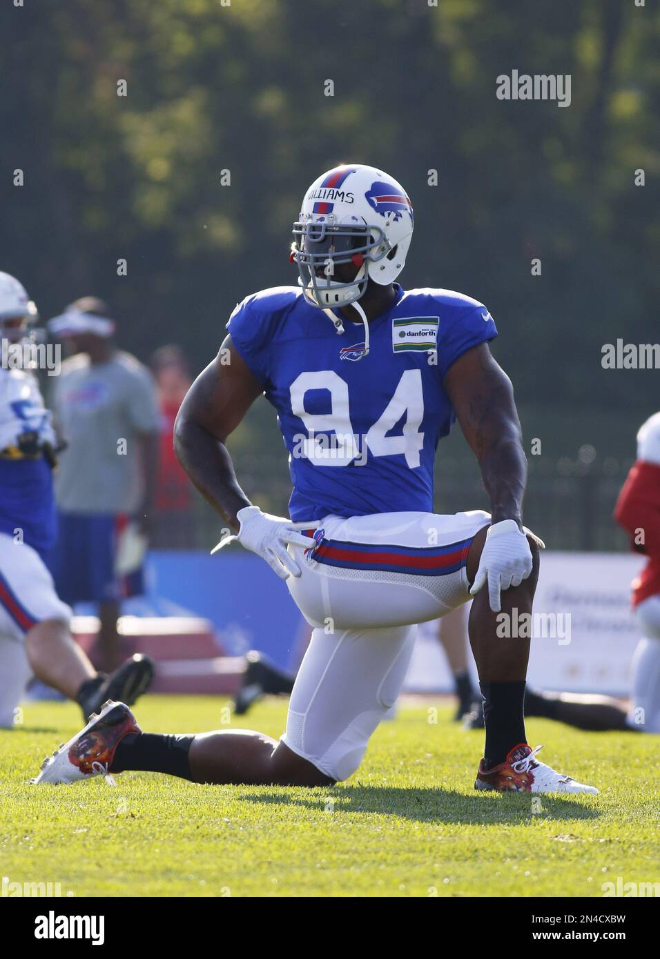 Buffalo Bills defensive end Mario Williams (94) stretches during their ...