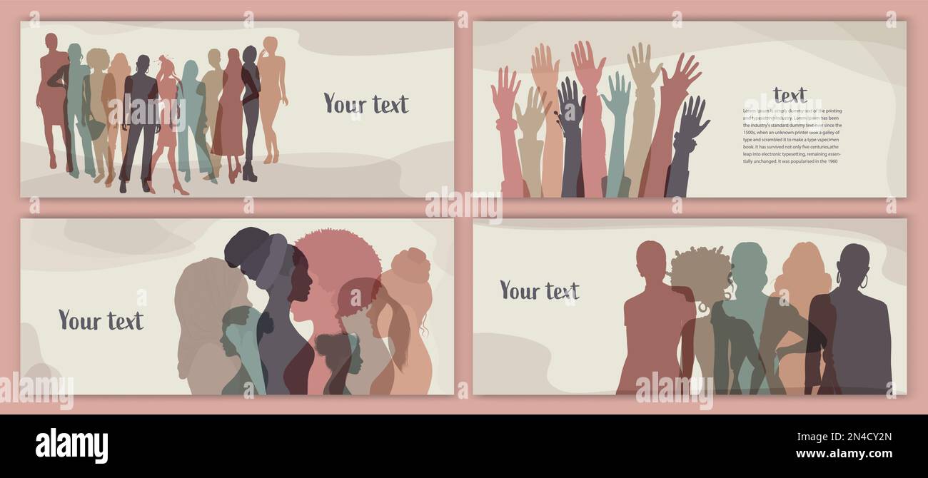 Silhouette Group Of Multicultural Women International Womens Day