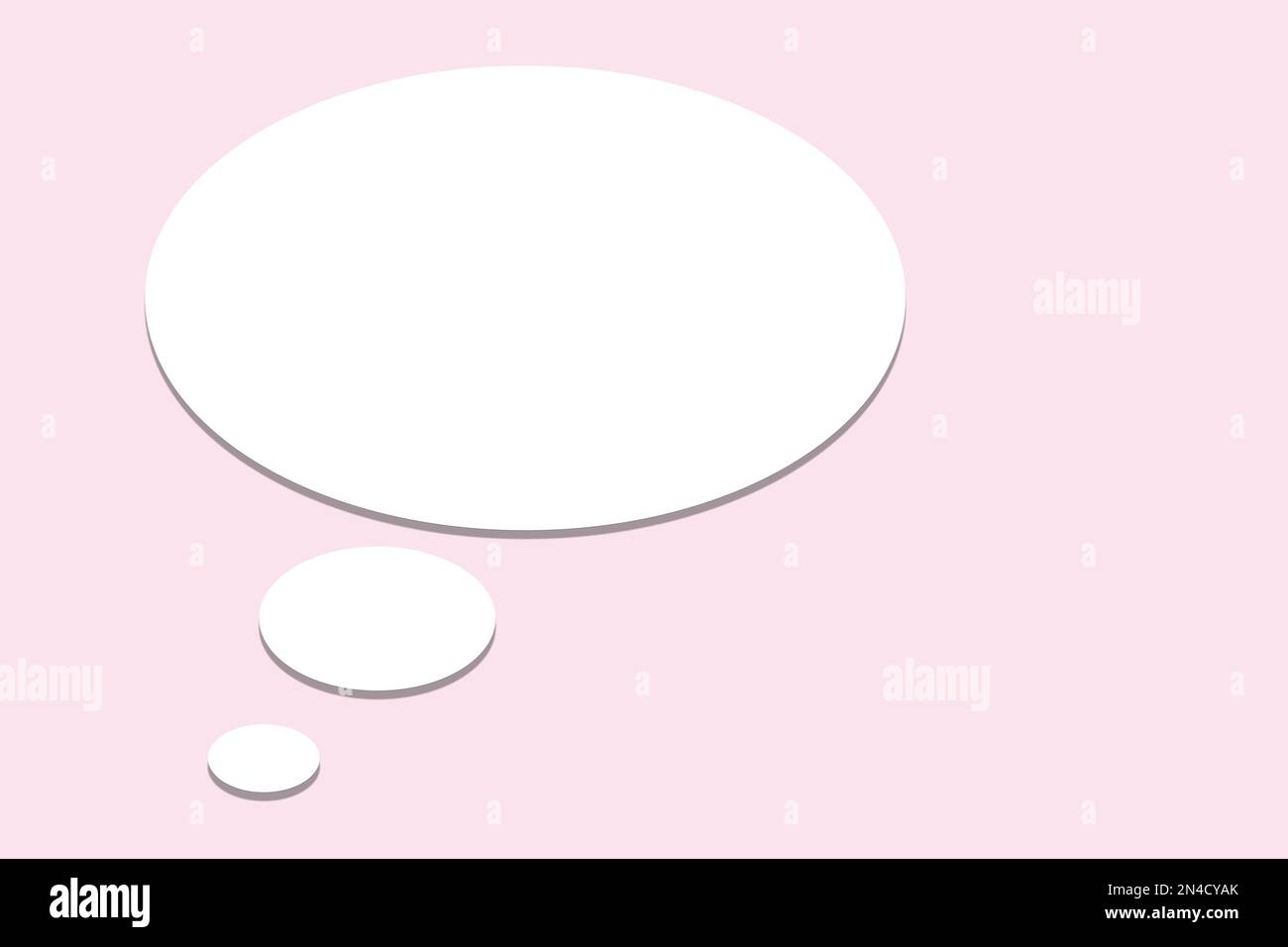 White speech bubble against pink background, 2D illustration Stock ...