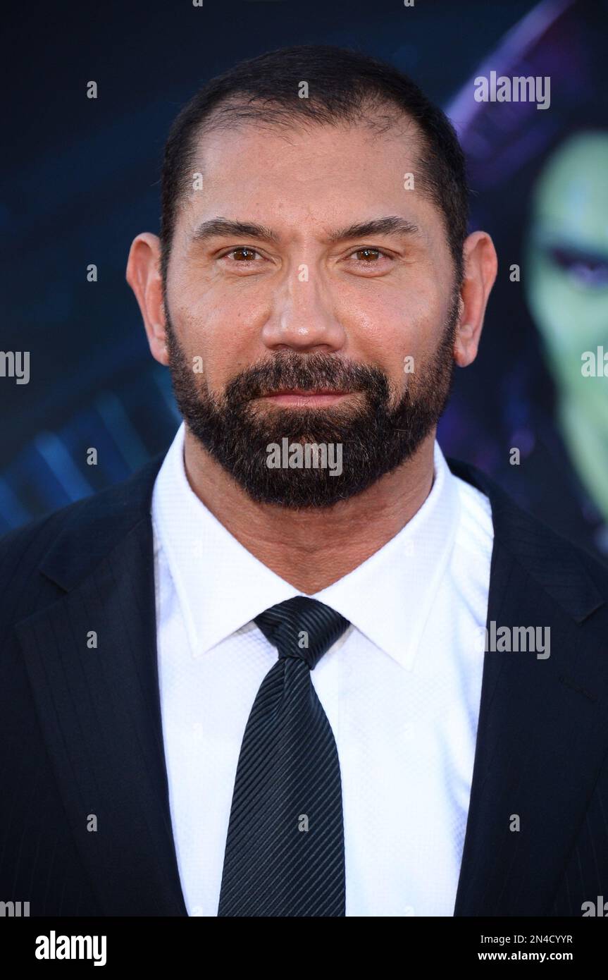 Dave Batista arrives at the premiere of "Guardians Of The Galaxy" at El ...