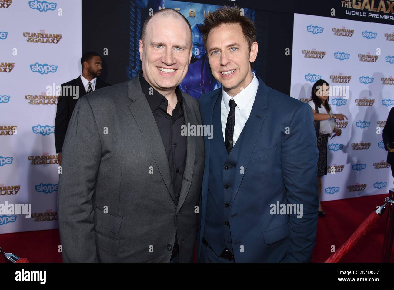 Kevin Feige, producer and president of Marvel Studios, left, and ...