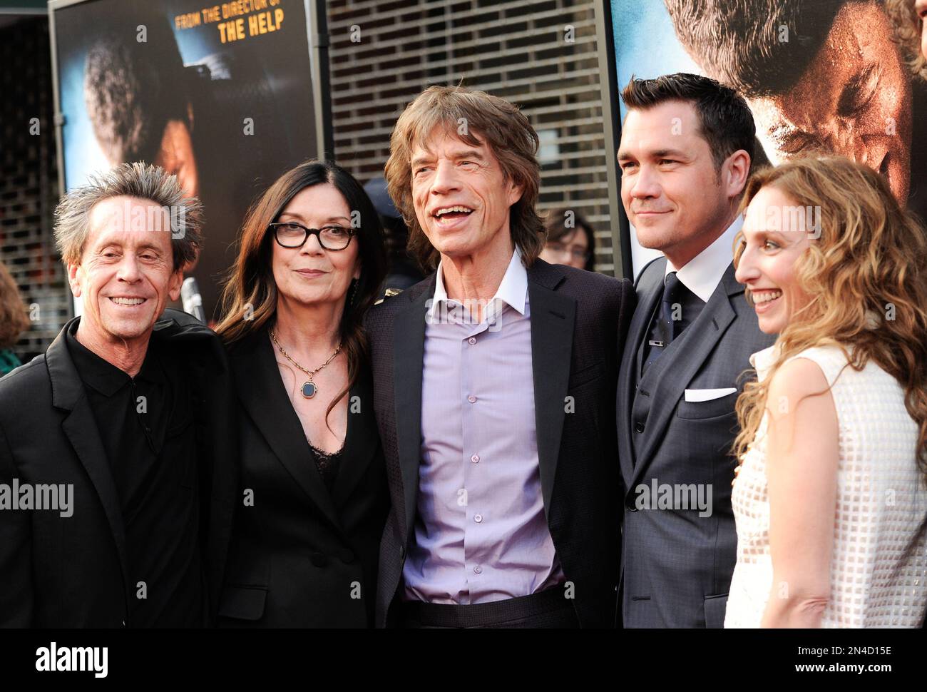 Producers, from left, Brian Grazer, Victoria Pearman, Mick Jagger, Tate ...