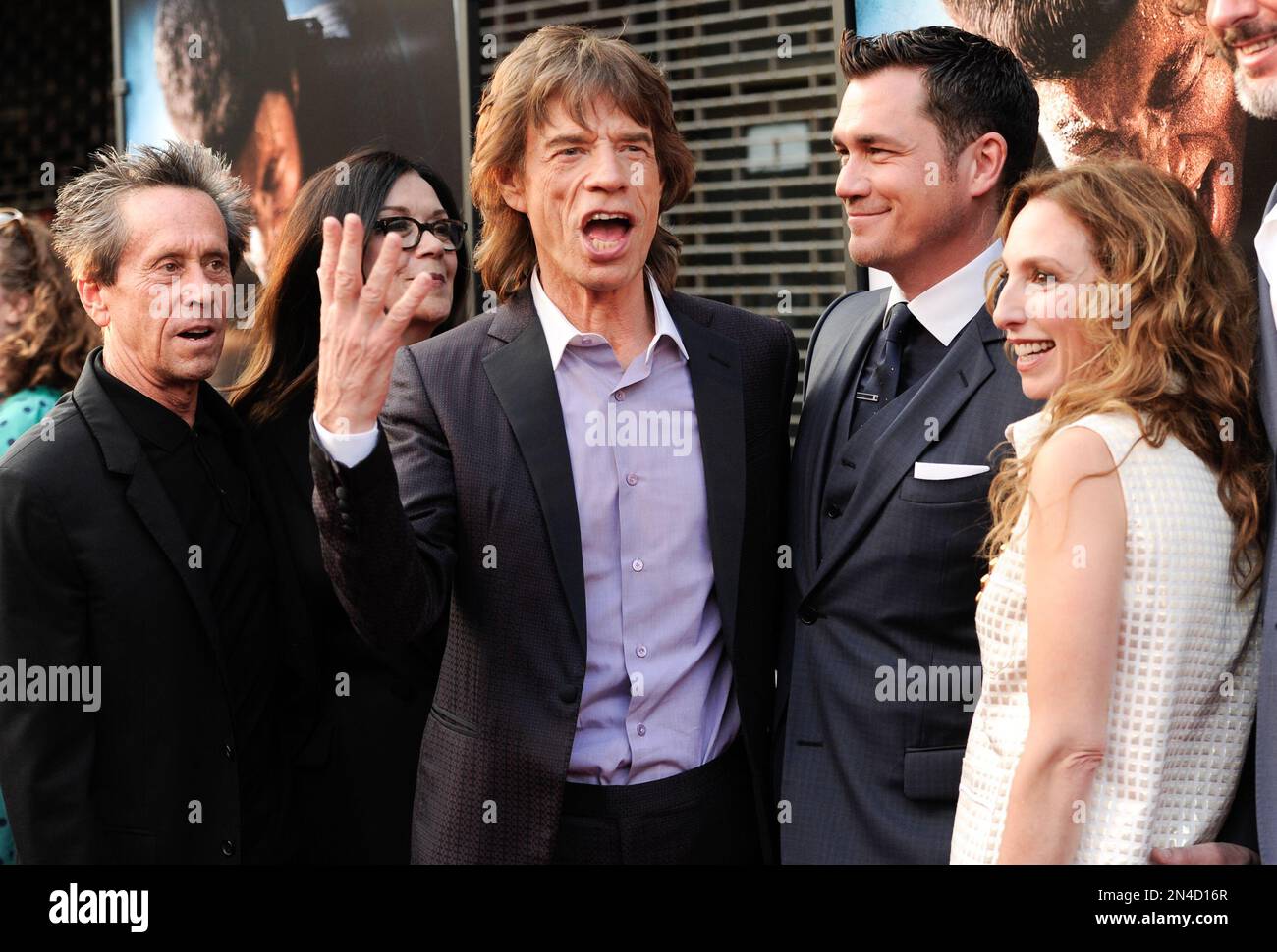 Producers, from left, Brian Grazer, Victoria Pearman, Mick Jagger, Tate ...