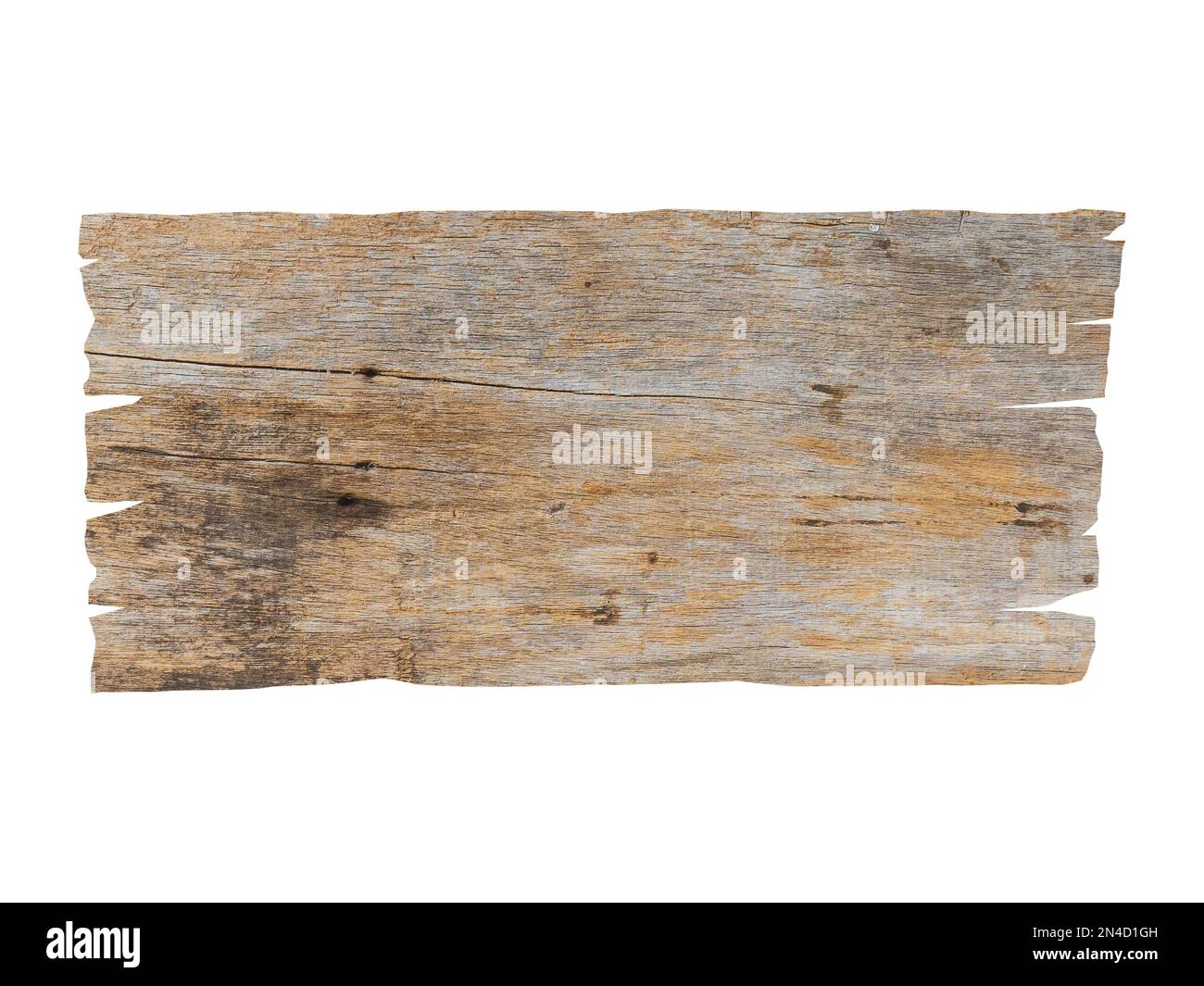 Vintage and rusty brown wooden sign on a white background. Clipping ...