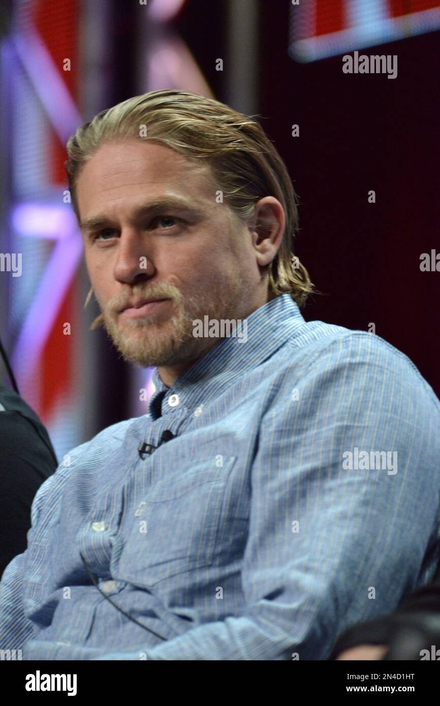Charlie Hunnam on stage during the “Sons of Anarchy” panel at the The ...