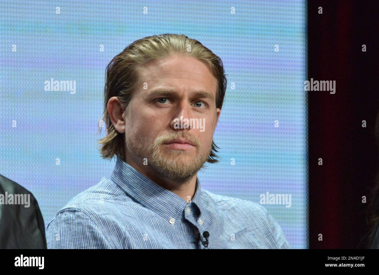Charlie Hunnam on stage during the “Sons of Anarchy” panel at the The ...