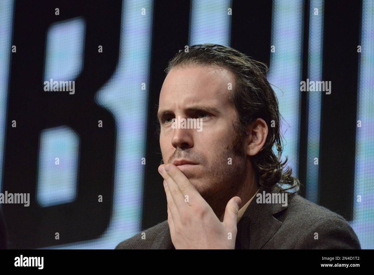 Thomas M. Wright speaks on stage during the “The Bridge” panel at the The FX 2014 Summer TCA ...