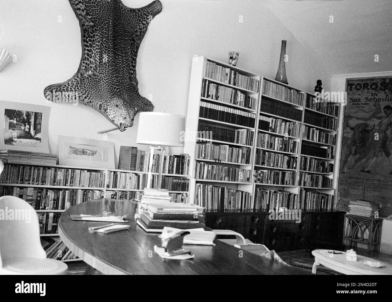 This is the study inside the Cuban home of U.S. writer Ernest Hemingway ...