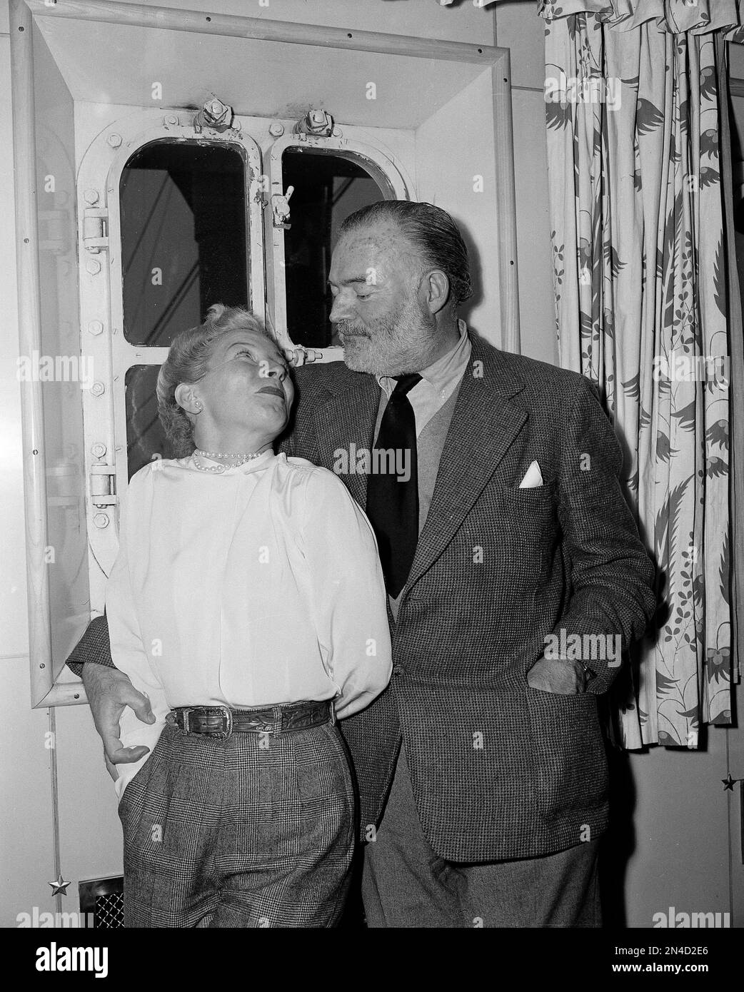 U.S. novelist Ernest Hemingway and his wife Mary Welsh only have eyes ...