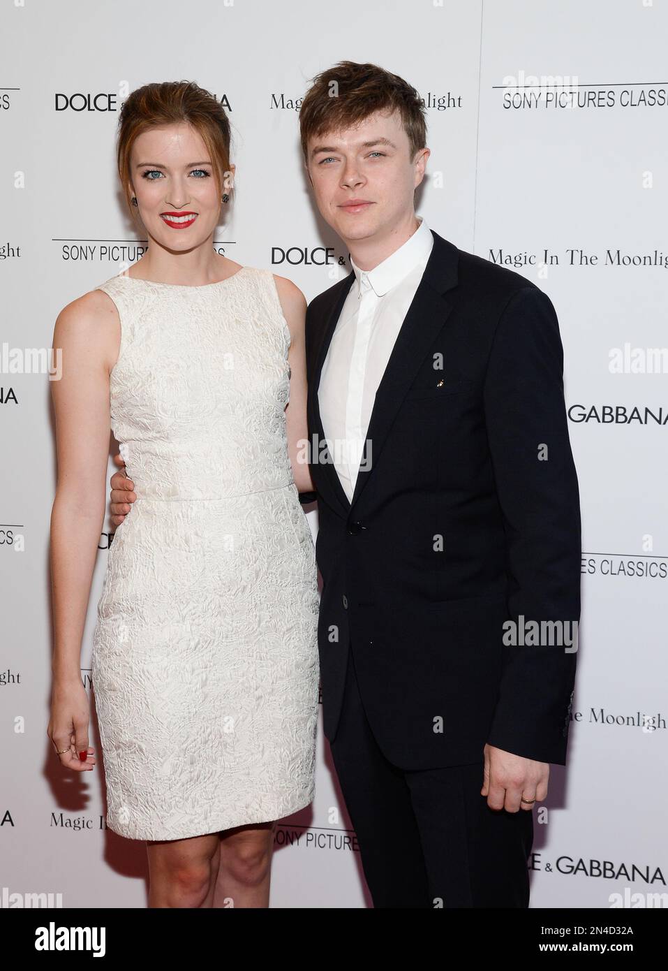 Dane DeHaan and Anna Wood attend the "Magic In The Moonlight" premiere ...