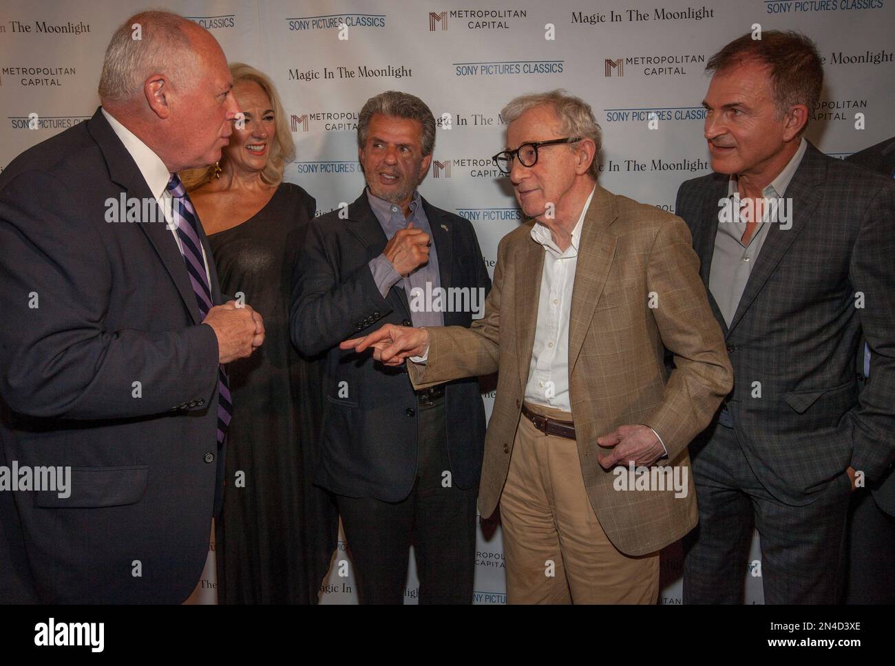 From left, Illinois Governor Pat Quinn, Ronald L. Chez, Woody Allen and ...