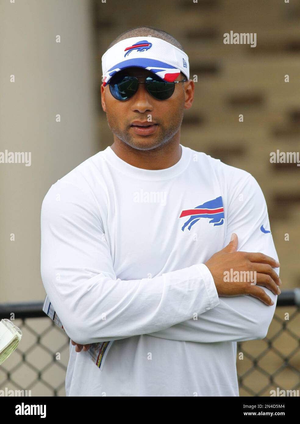 Buffalo Bills general manager Doug Whaley watches as the team opens ...