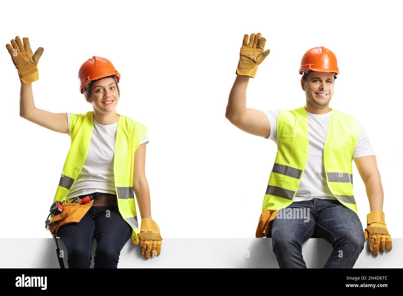 Builders look engineering project hi-res stock photography and images ...