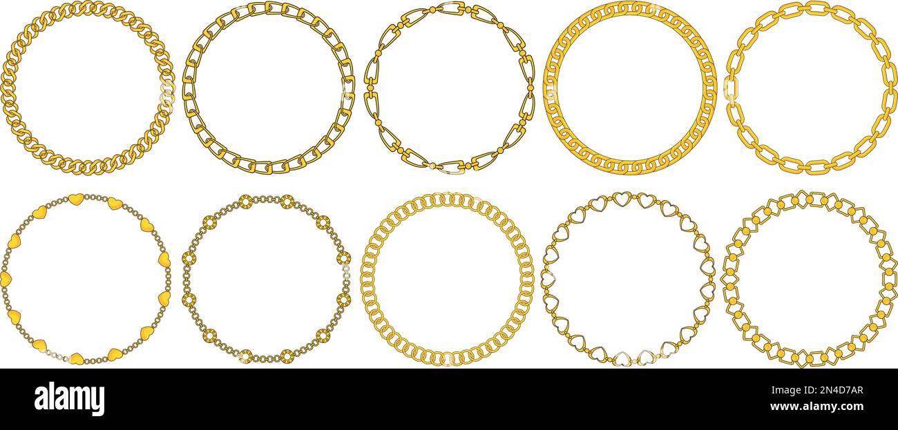 Gold belt loop chain Stock Vector Images - Alamy