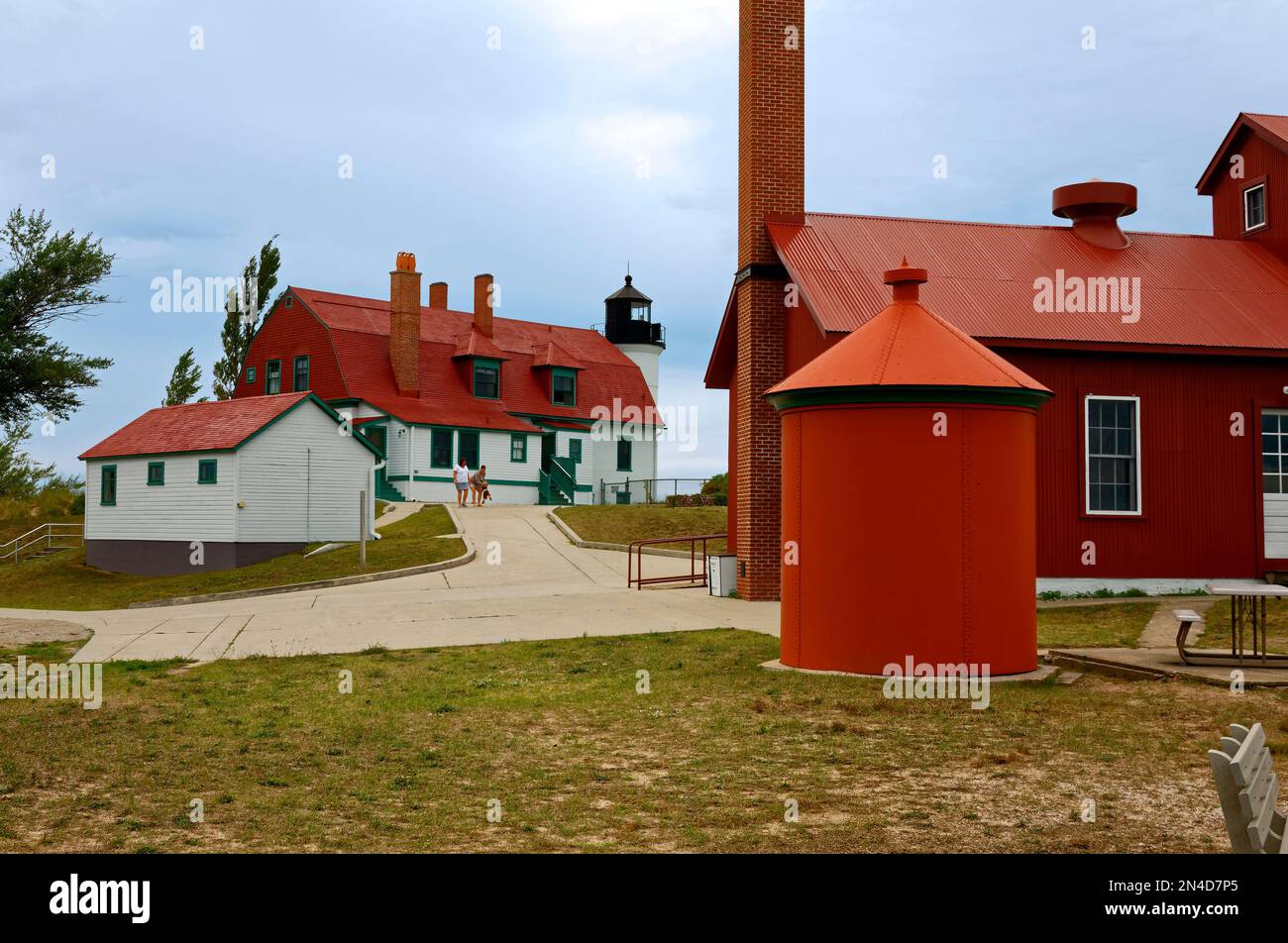 Point Betsie Lighthouse complex; 1858; aid to navigation; beacon ...
