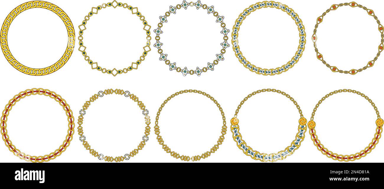 Gold belt loop chain Stock Vector Images - Alamy