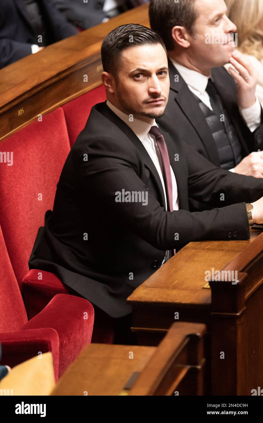 Deputy, Maxime Minot attends a session of Questions to the Government ...