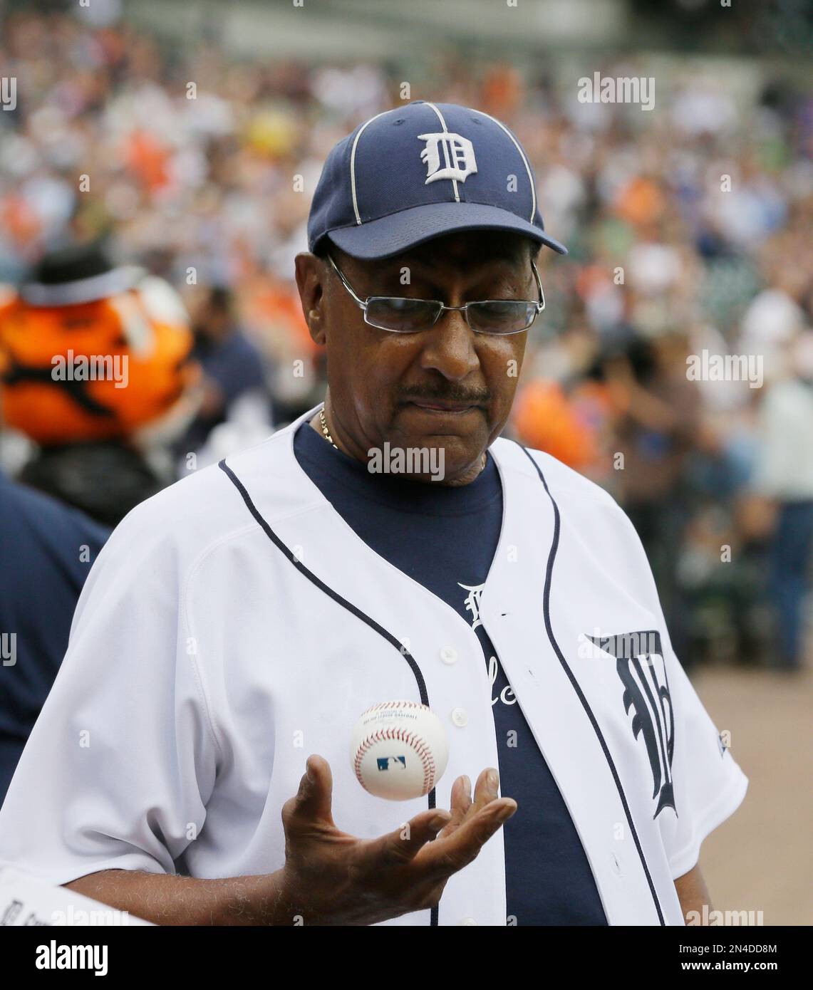 Abdul "Duke" Fakir of the Four Tops is seen before the baseball game ...