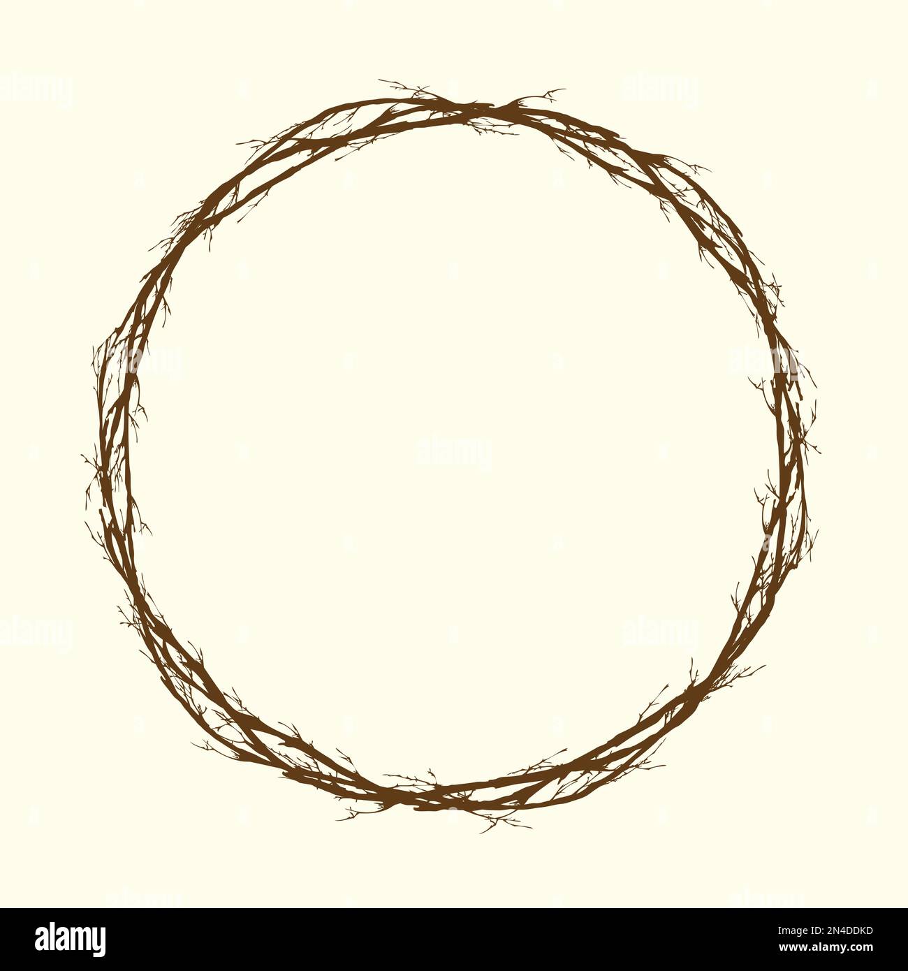 Tree branch lines circle frame Stock Vector Image & Art - Alamy