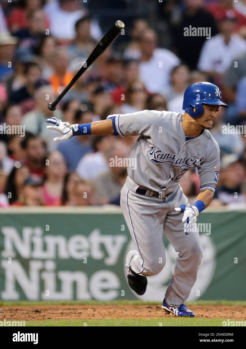 Kansas City Royals' Norichika Aoki (23) during the third inning of a ...