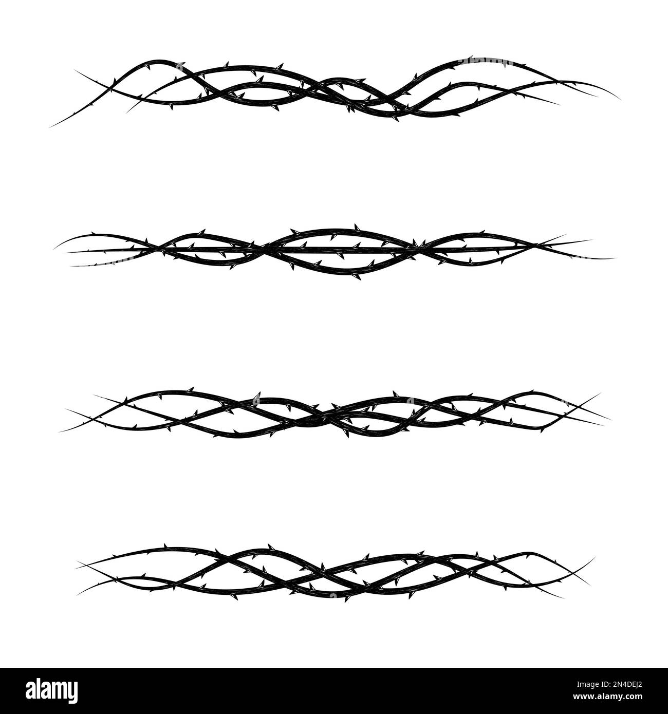 Blackthorn branches with thorns swirl Stock Vector Image & Art - Alamy