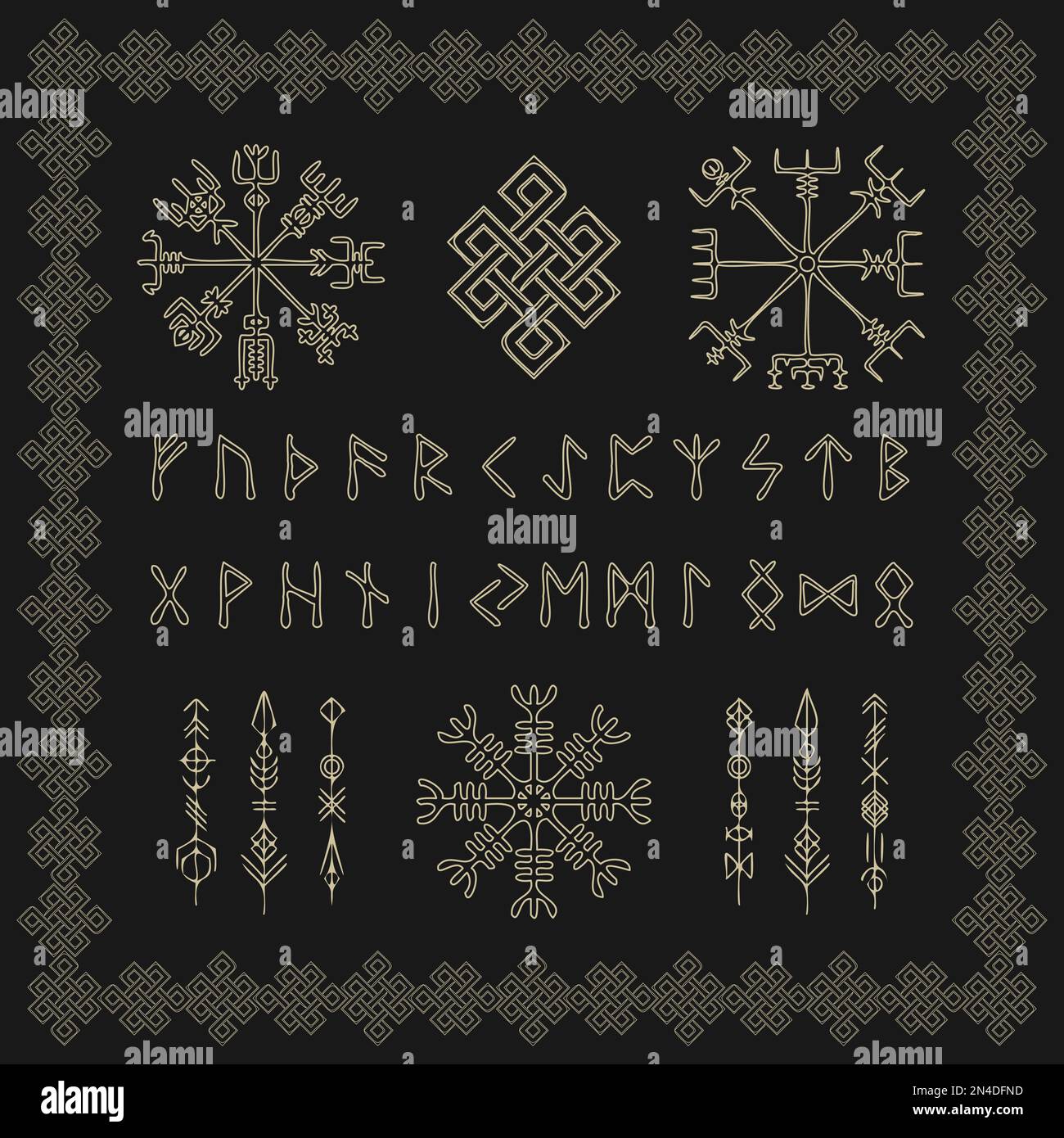 Scandinavian design elements outline gold Stock Vector Image & Art - Alamy