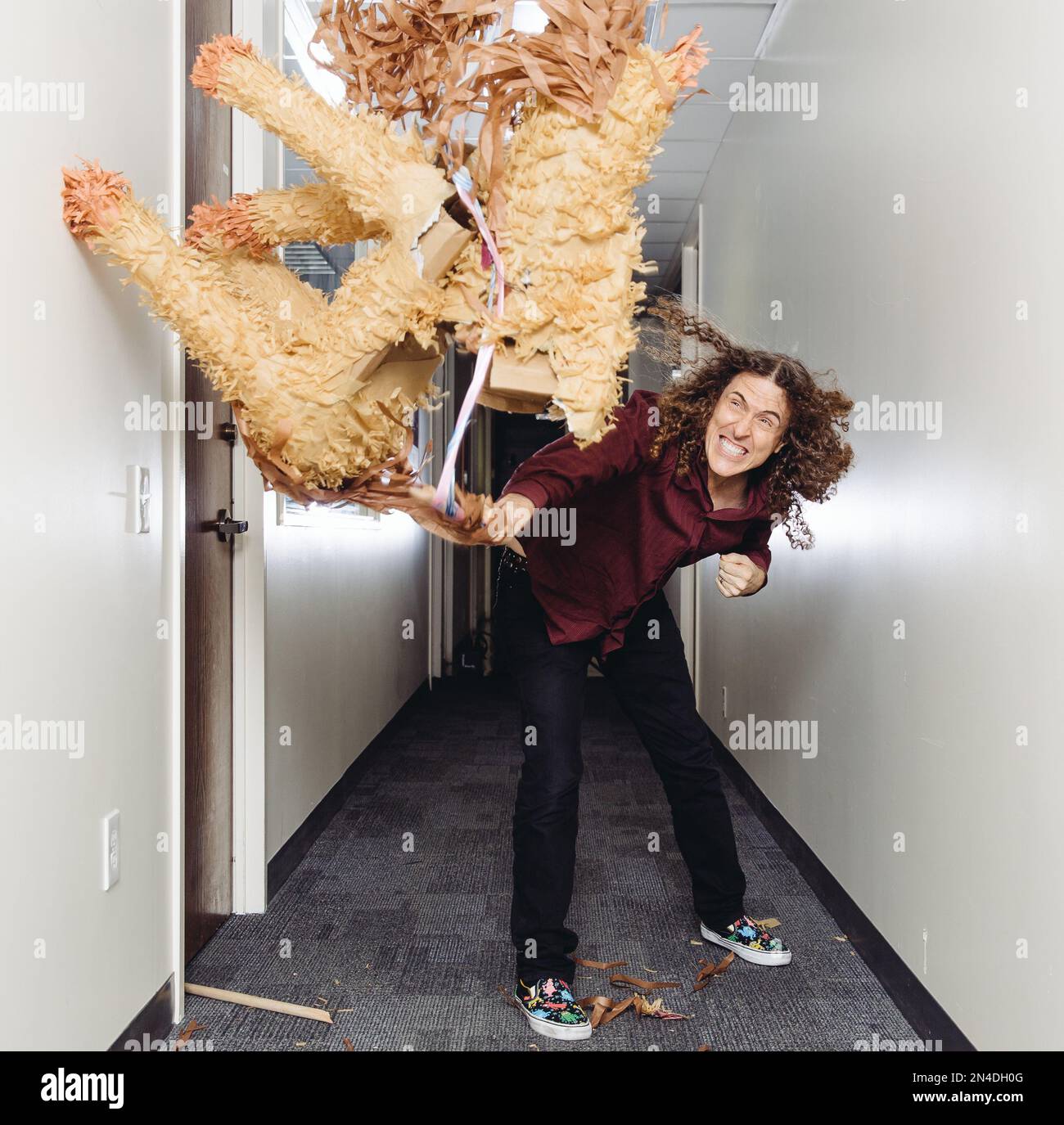Weird Al Yankovic poses for a portrait during an interview on Thursday ...