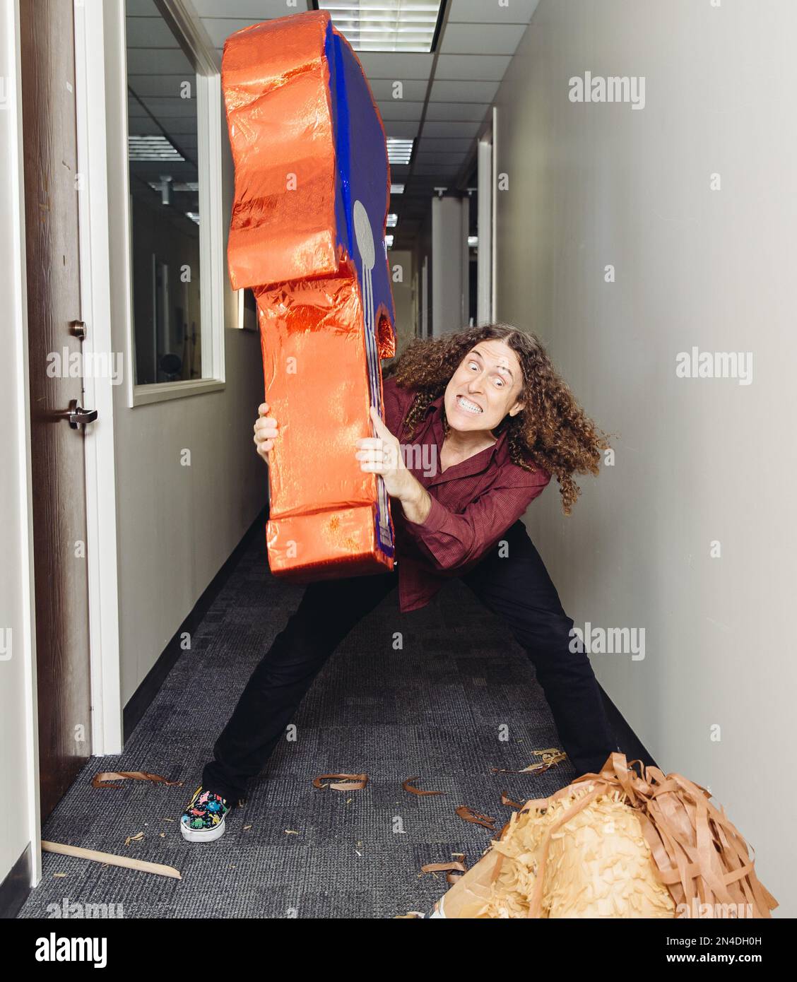 Weird Al Yankovic poses for a portrait during an interview on Thursday ...