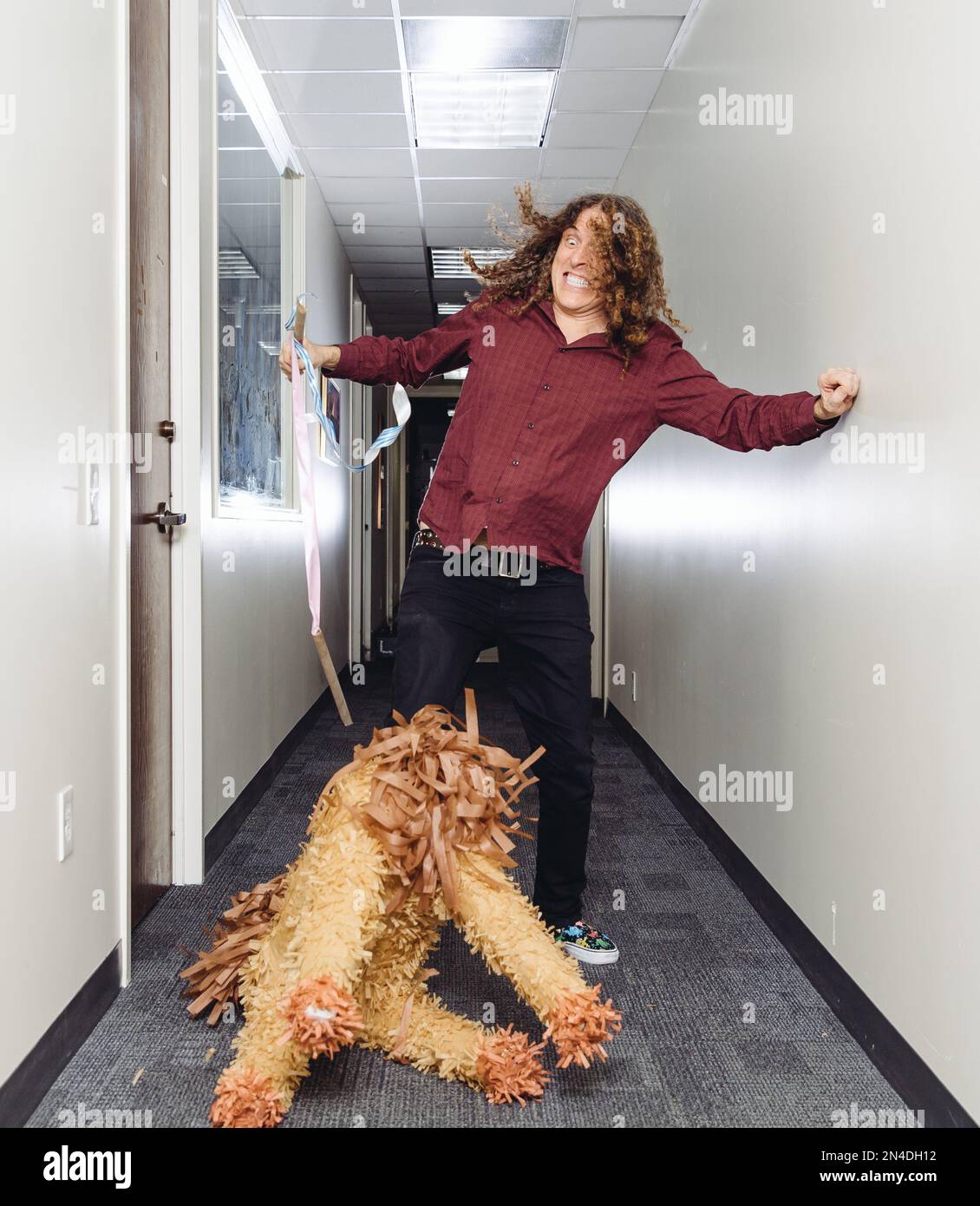 Weird Al Yankovic poses for a portrait during an interview on Thursday ...