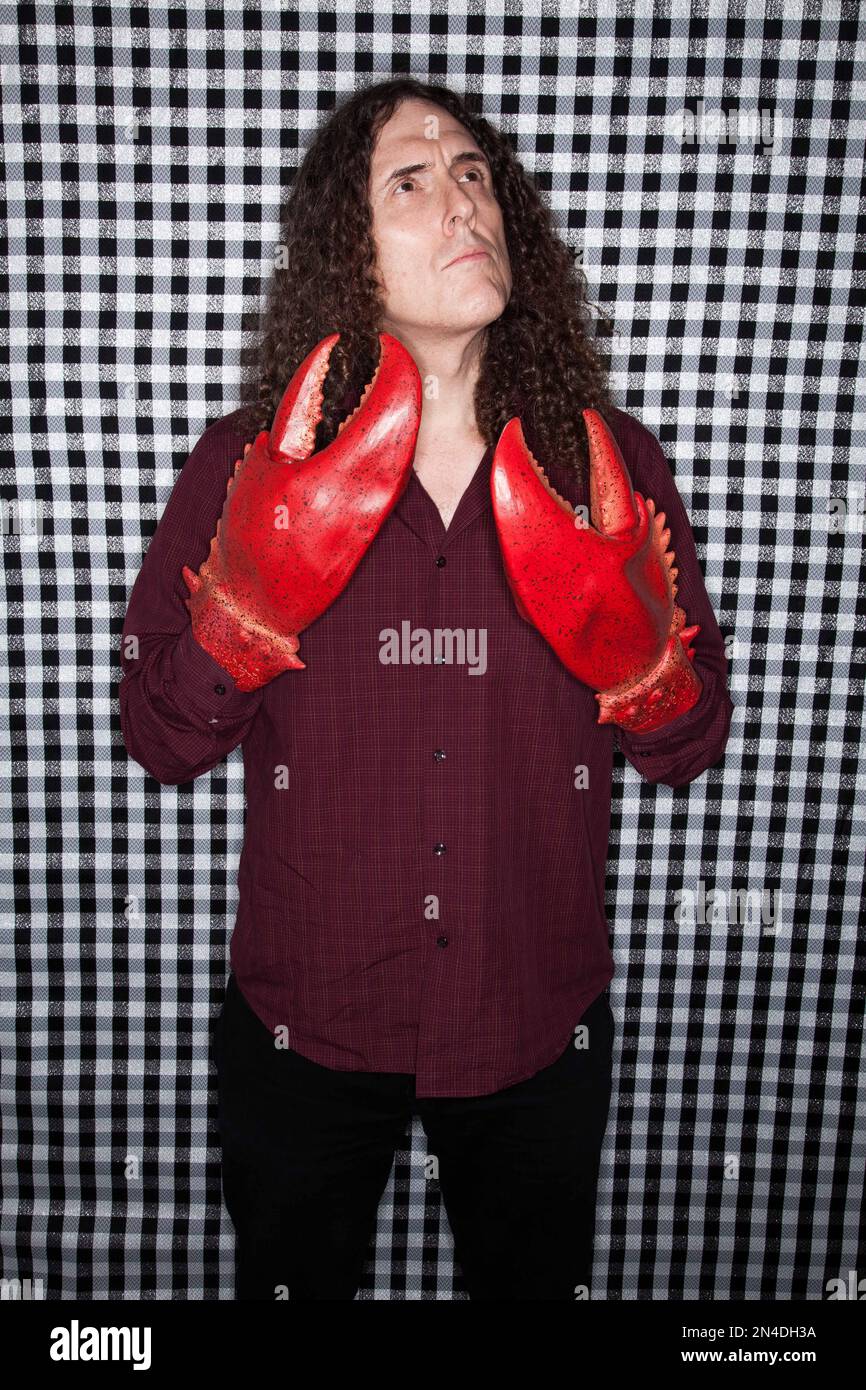 Weird Al Yankovic poses for a portrait during an interview on Thursday ...