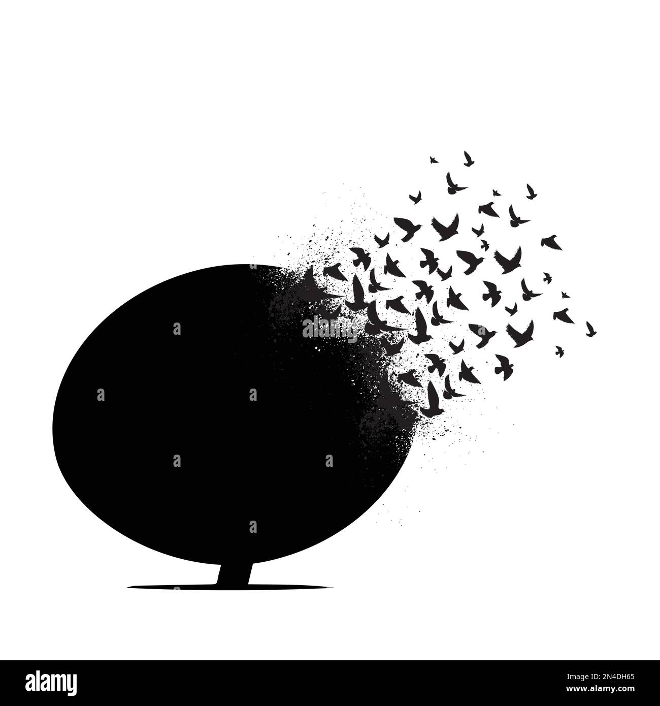 Abstract tree with birds Stock Vector Image & Art - Alamy