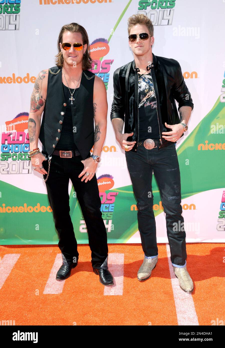 Tyler Hubbard, left, and Brian Kelley, of the musical group Florida ...